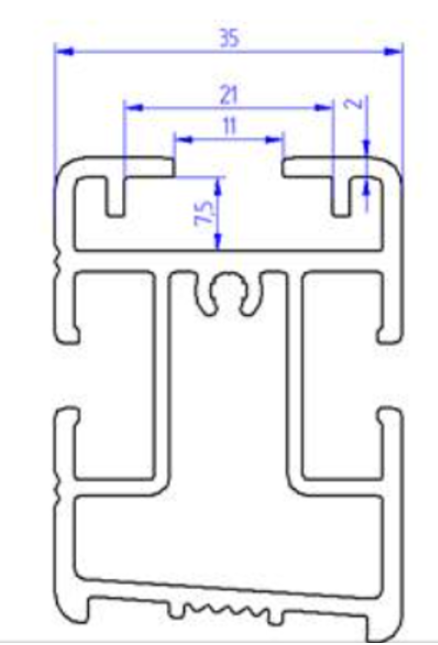 Slot of the aluminium profiles on the Smartclamps roof rack